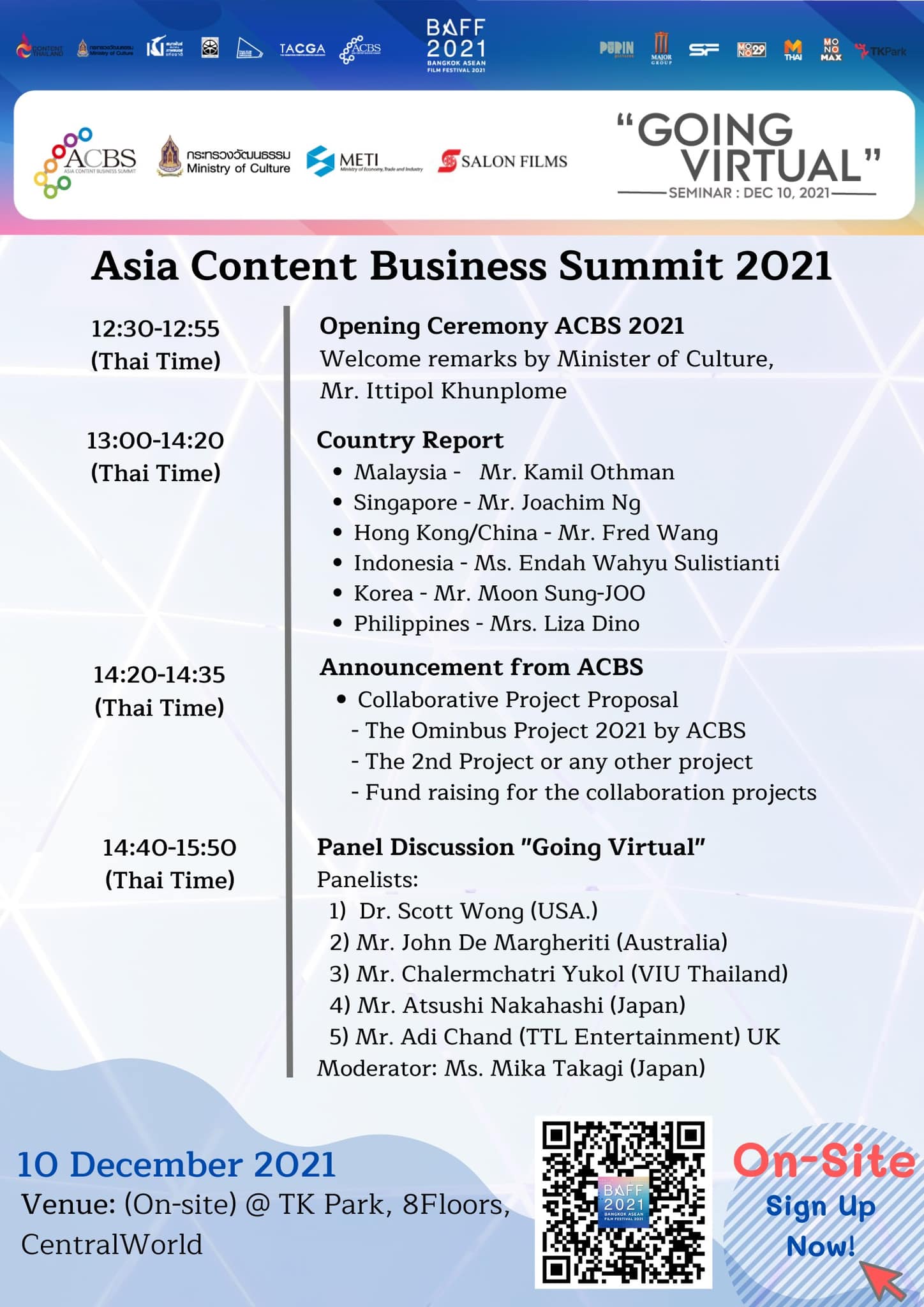 “Going Virtual”Asia Content Business Sumit 2021 - Content Thailand